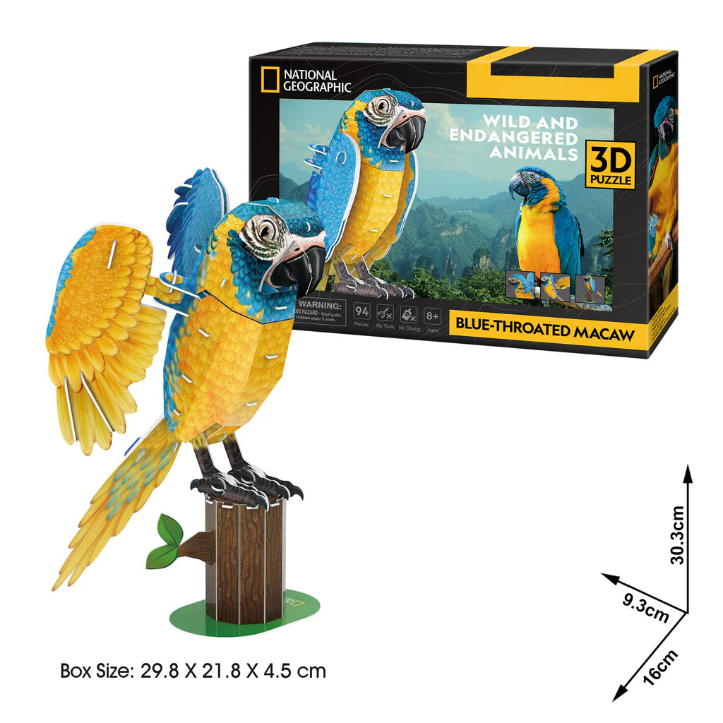 National Geographic Blue Throated Macaw - 3D Puzzle – The Rocking Horse ...